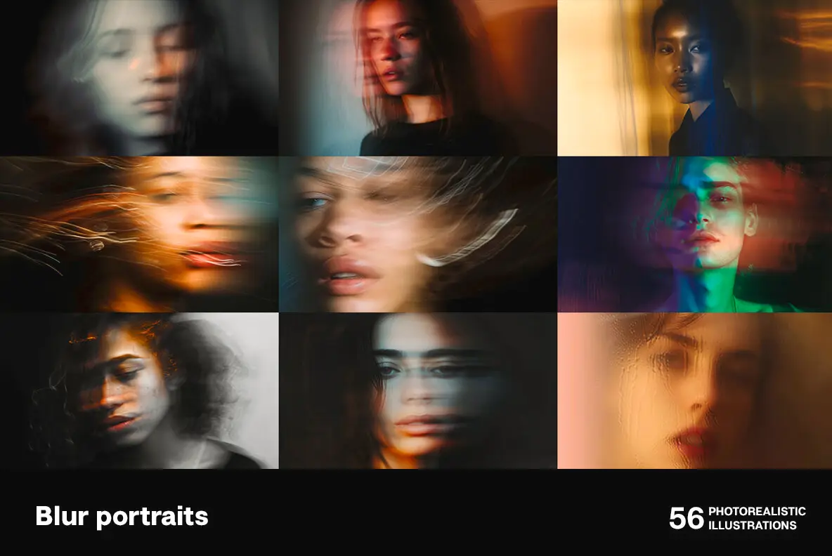 Blur portraits Graphics - YouWorkForThem