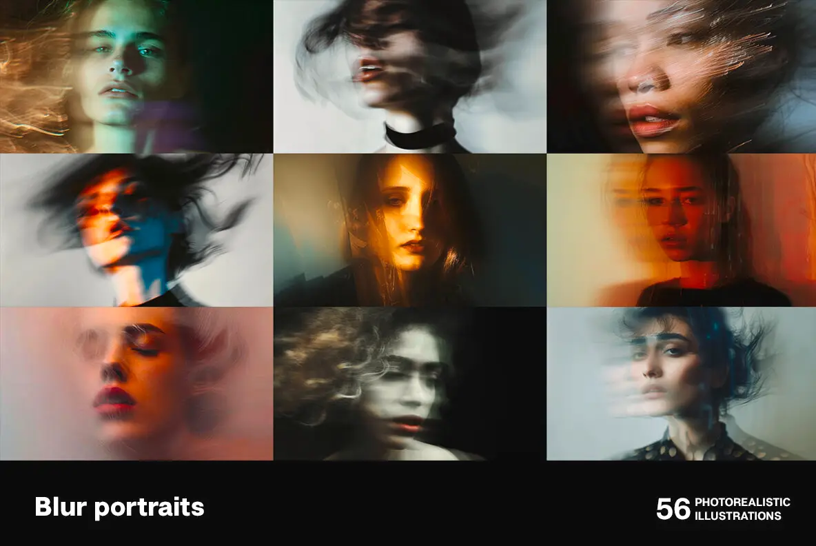 Blur portraits Graphics - YouWorkForThem