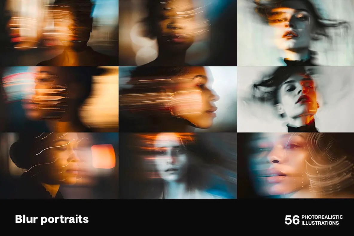 Blur portraits Graphics - YouWorkForThem