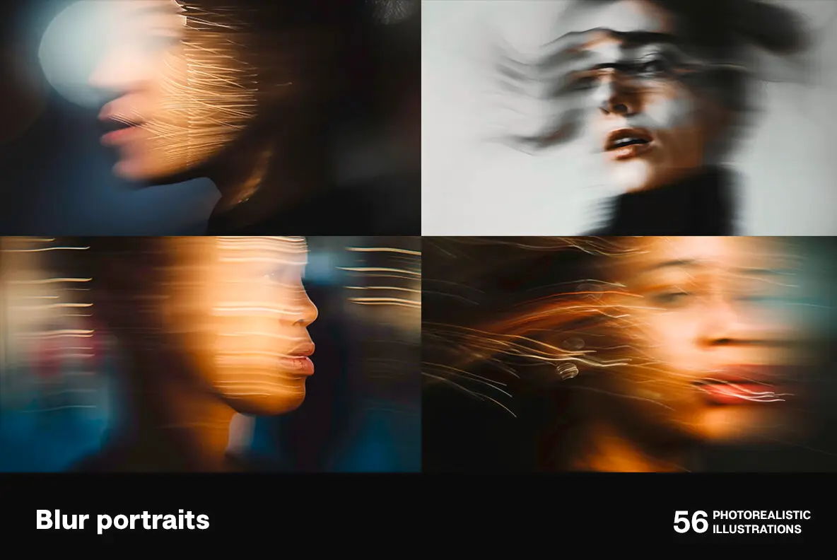 Blur portraits Graphics - YouWorkForThem