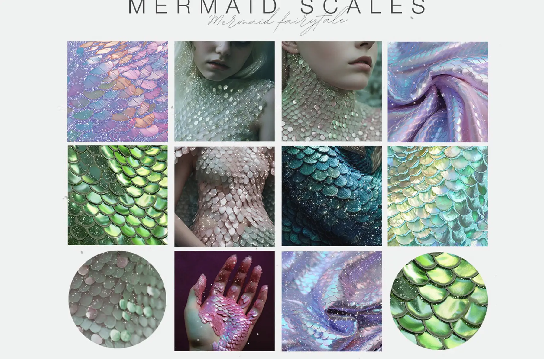 Mermaid Fairytale Sparkle Kit Graphics - YouWorkForThem