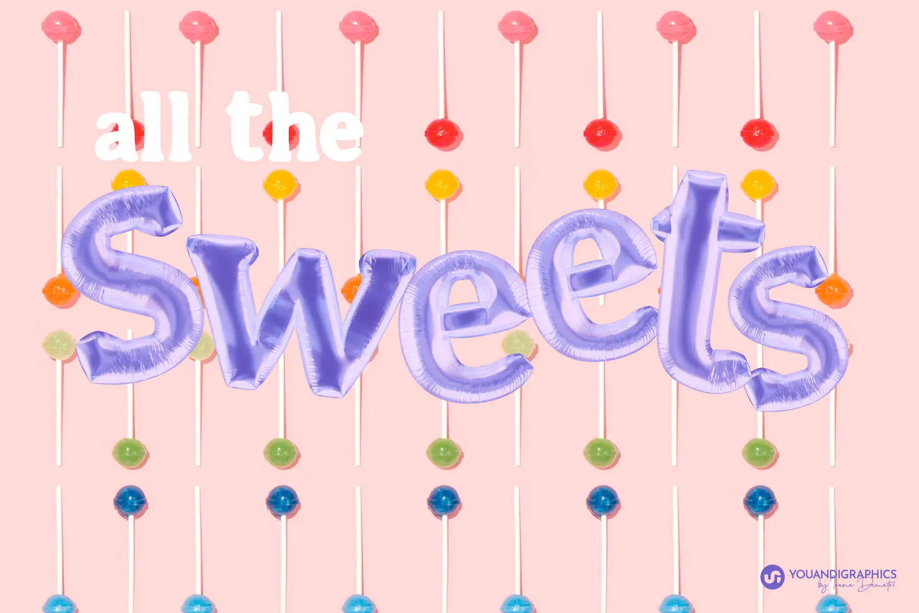 Purple Pop 3D Letters and Font Graphics - YouWorkForThem