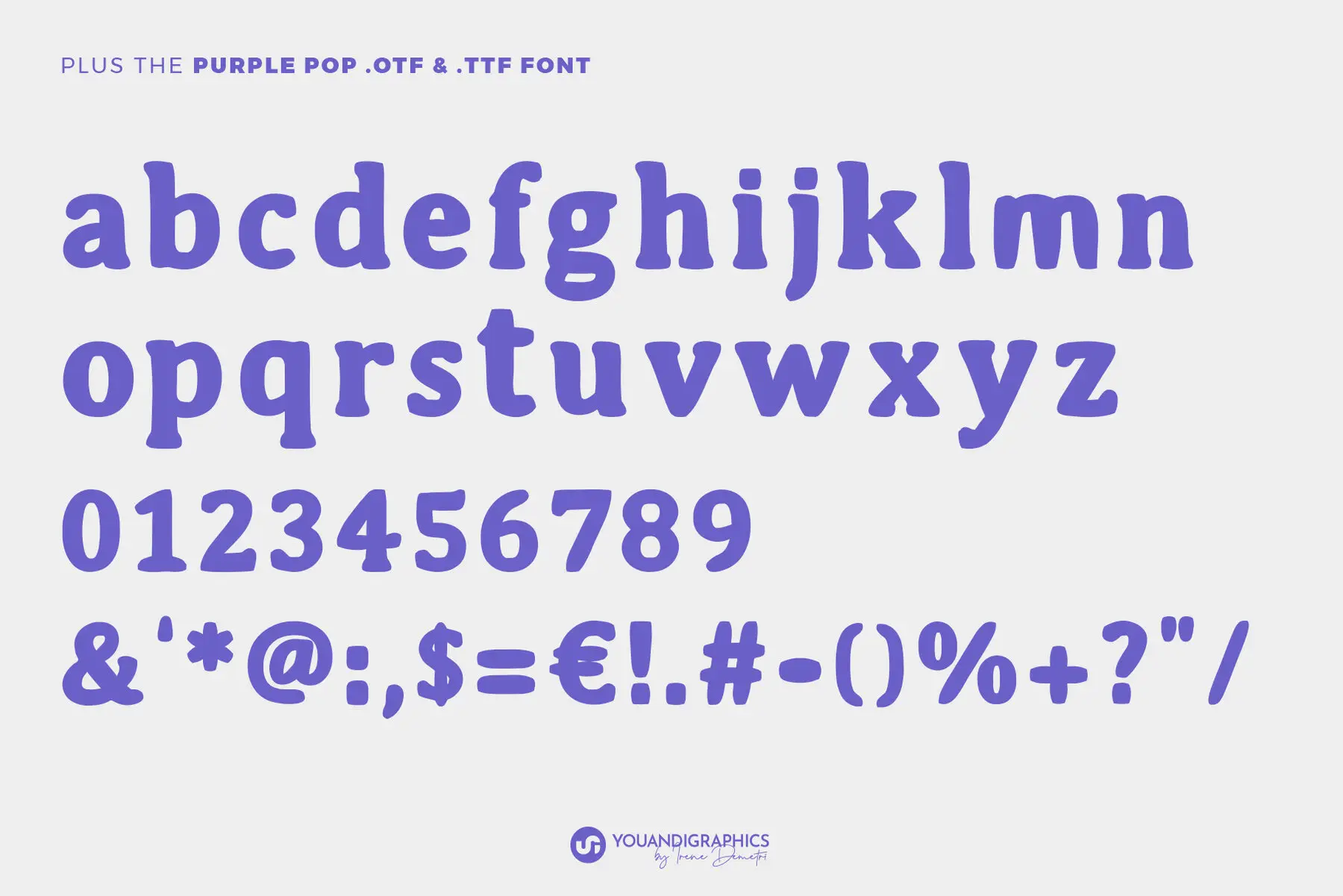 Purple Pop 3D Letters and Font Graphics - YouWorkForThem