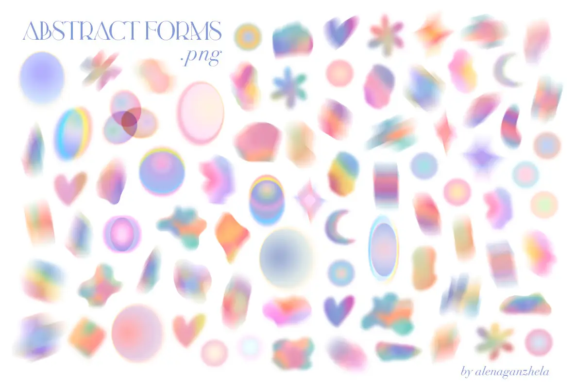 AURA GRADIENT - Shapes Textures Graphics - YouWorkForThem