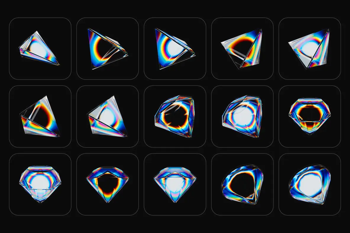 Prism Glass 3D Shapes 3D - YouWorkForThem