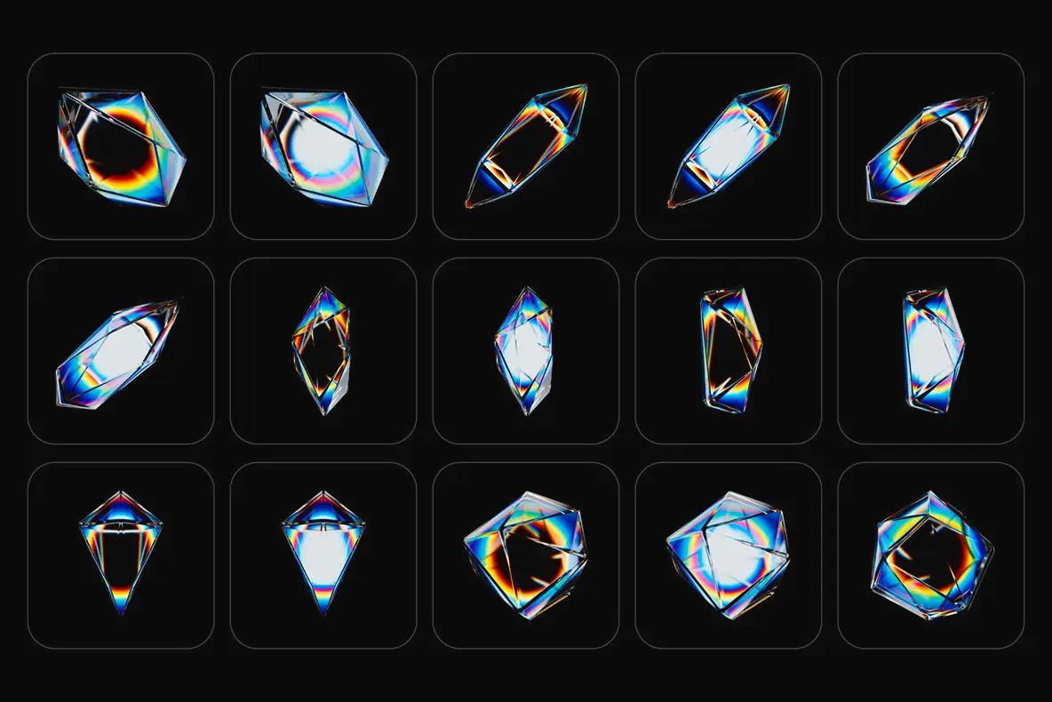 Prism Glass 3D Shapes 3D - YouWorkForThem