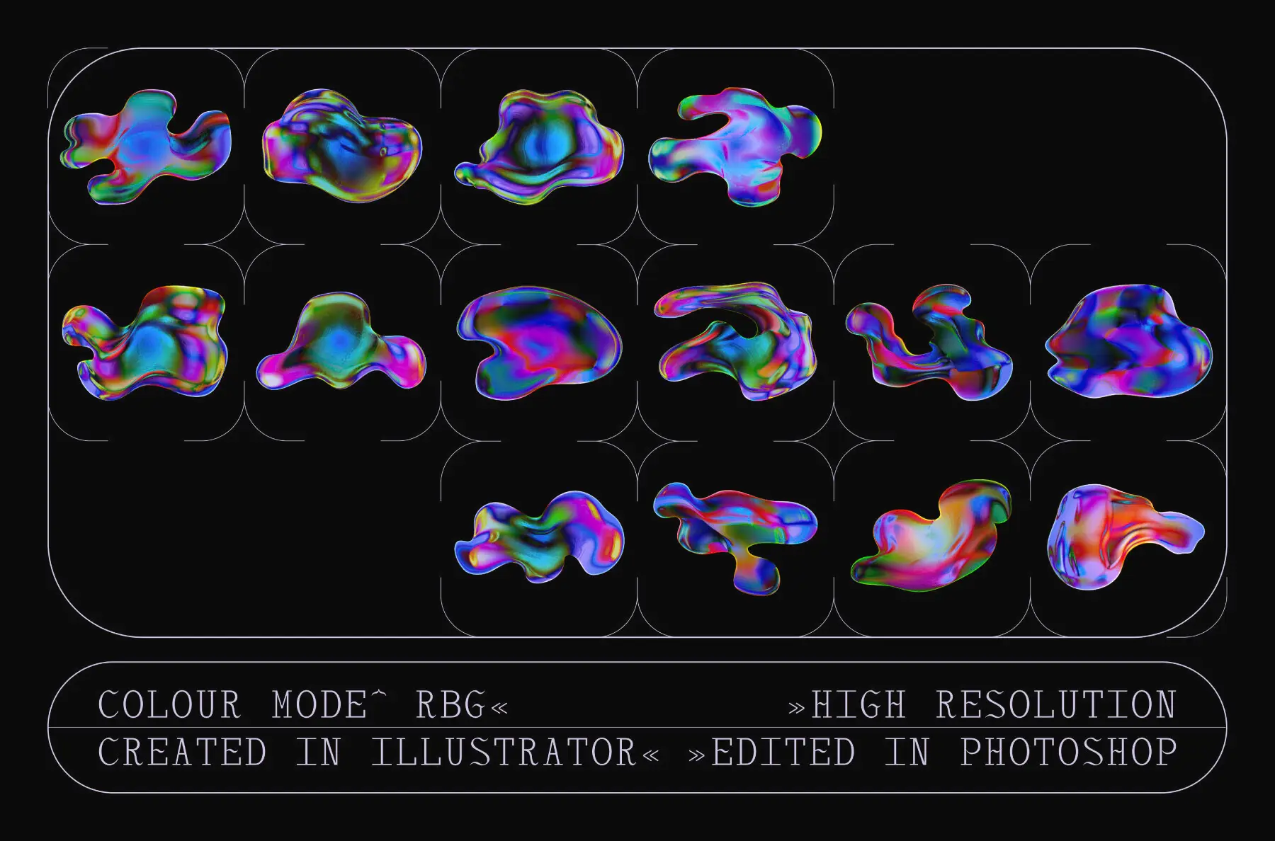 Iridescent Fluids Graphics - YouWorkForThem