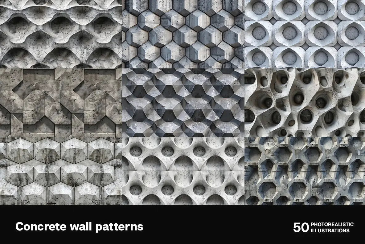 Concrete wall patterns Graphics - YouWorkForThem