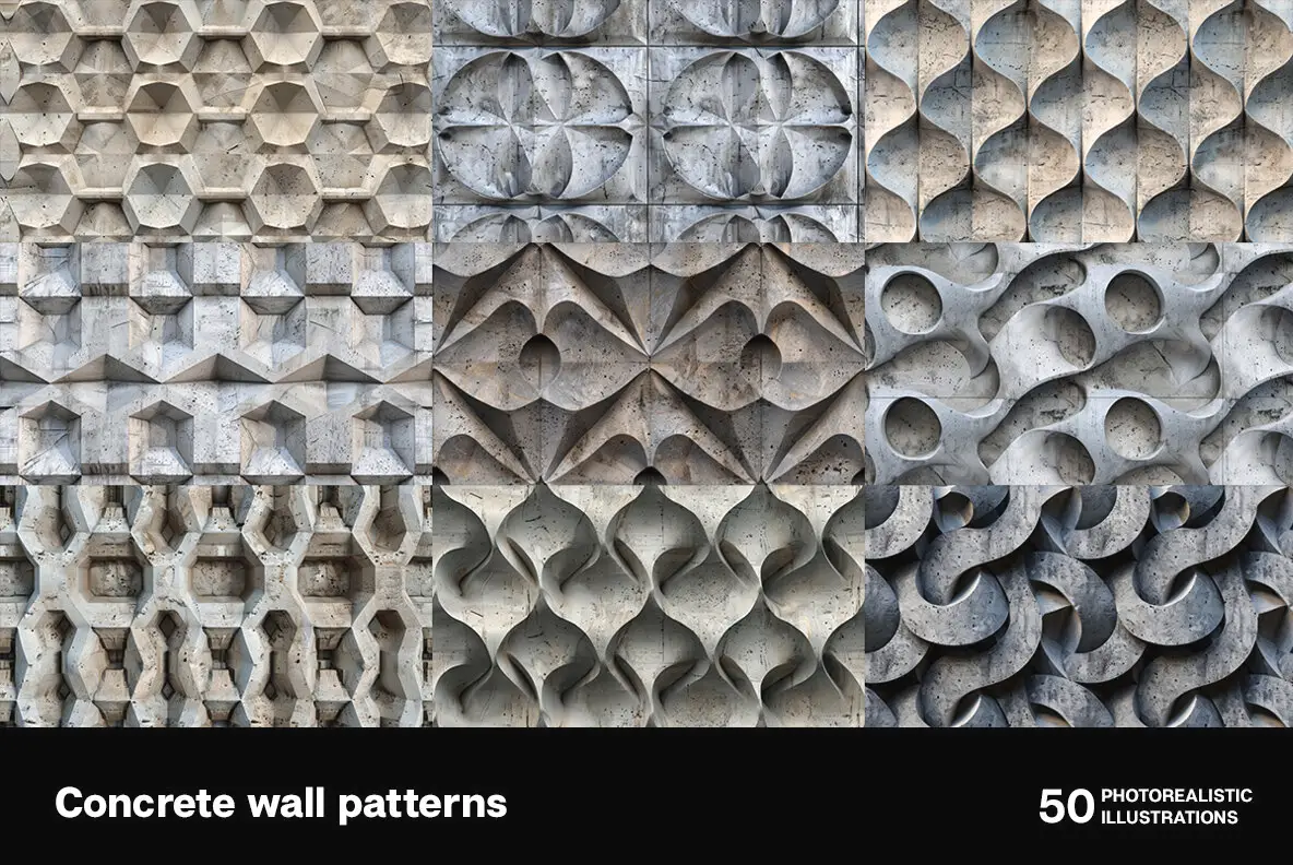Concrete wall patterns Graphics - YouWorkForThem