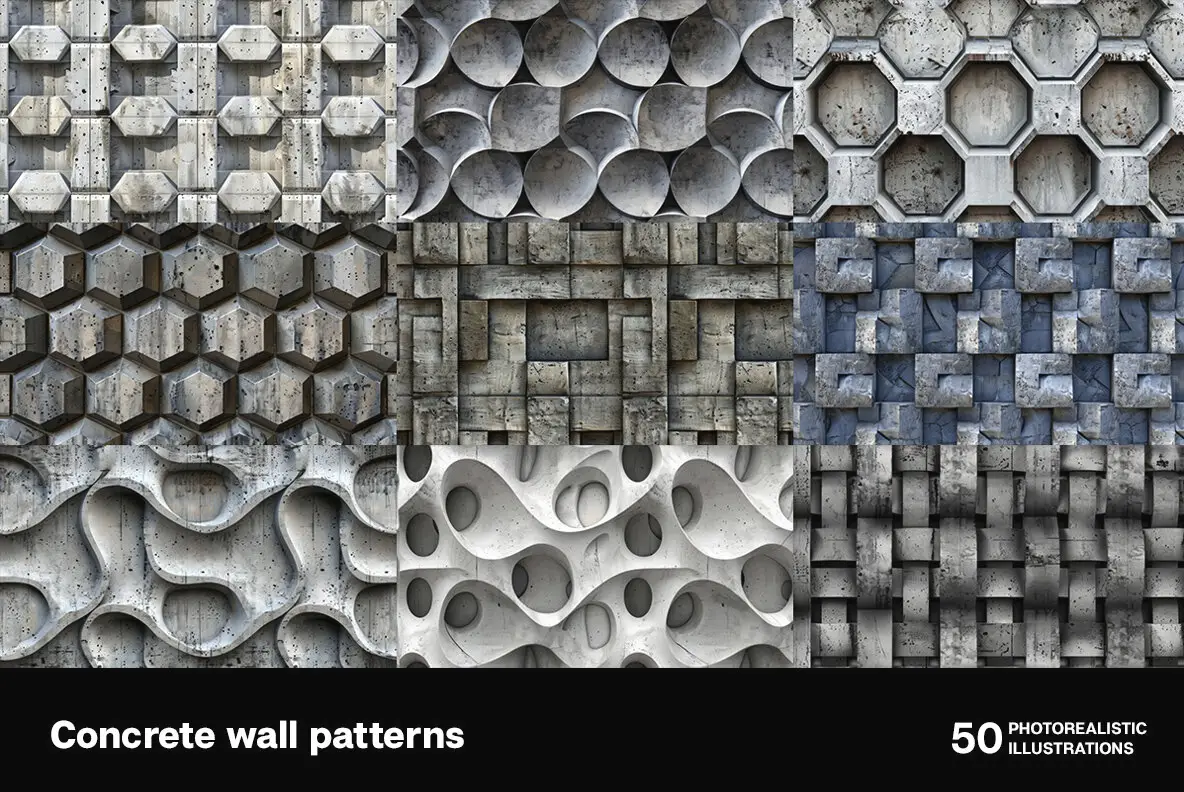 Concrete wall patterns Graphics - YouWorkForThem