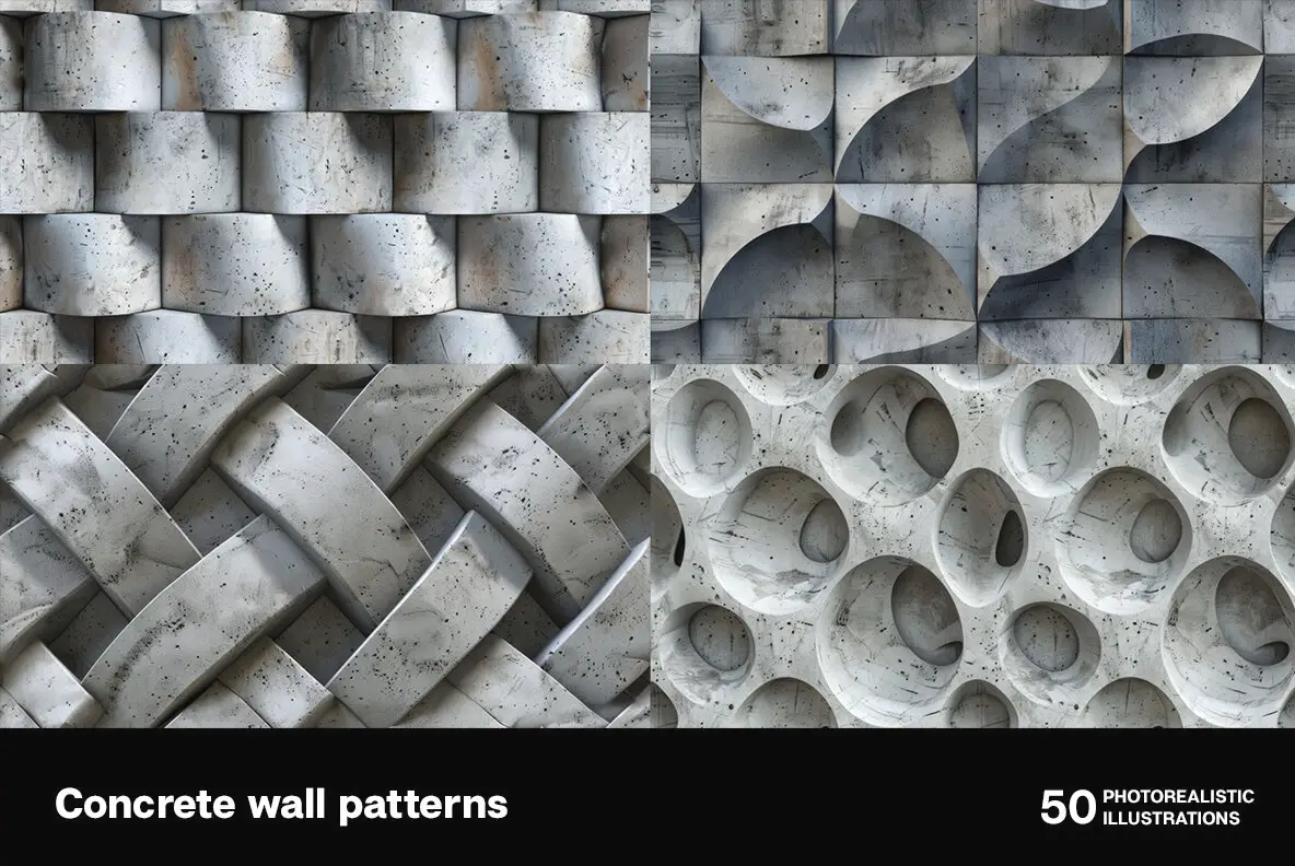 Concrete wall patterns Graphics - YouWorkForThem