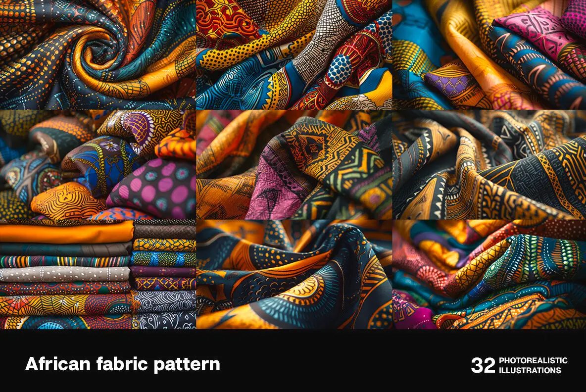 African fabric patterns Graphics - YouWorkForThem