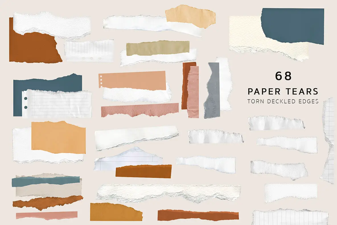 Abstract Torn Deckled Paper Edges Textures - YouWorkForThem