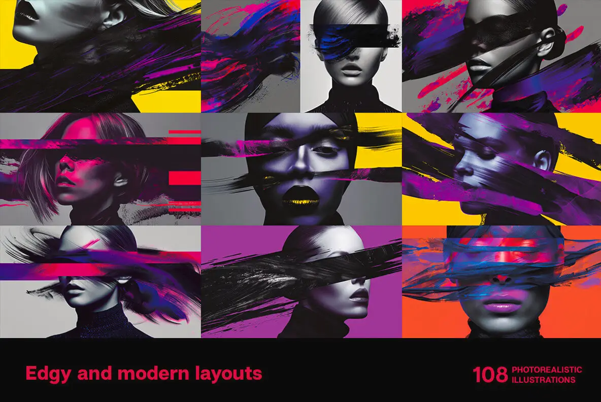 Edgy and modern layouts Graphics - YouWorkForThem