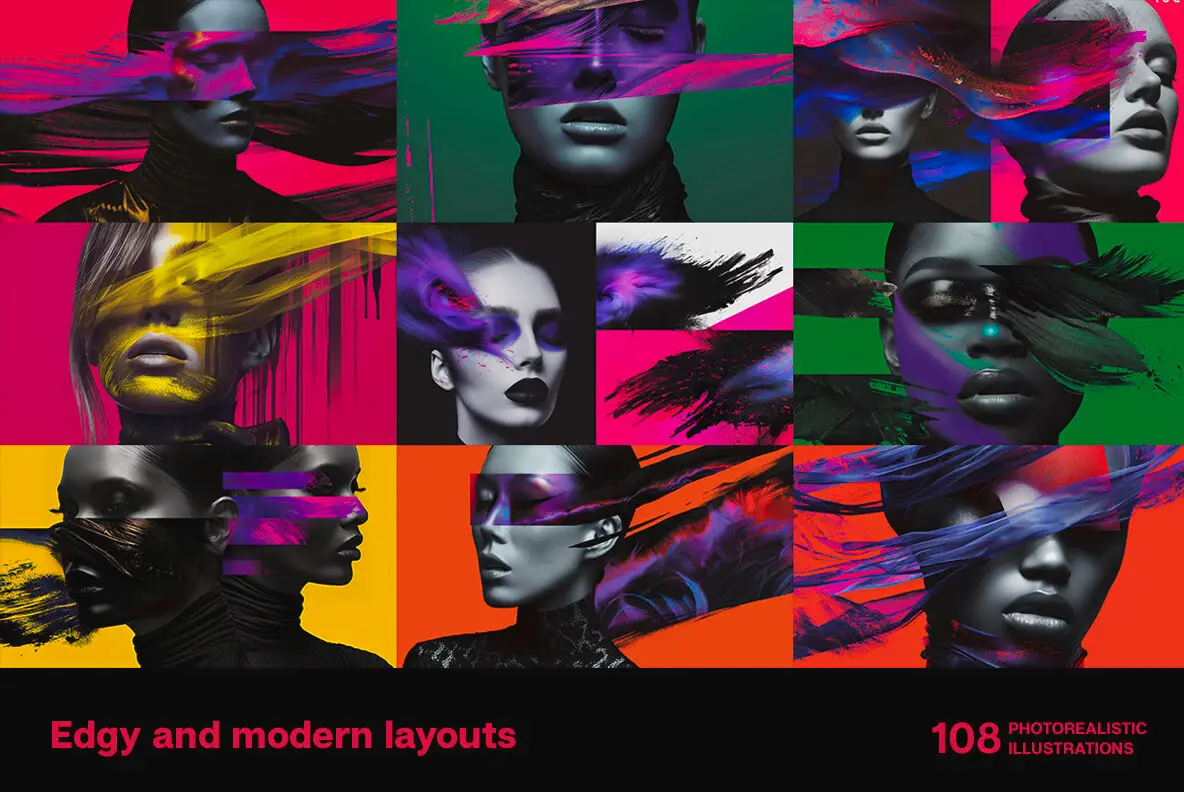 Edgy and modern layouts Graphics - YouWorkForThem