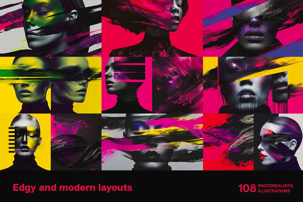 Edgy and modern layouts Graphics - YouWorkForThem