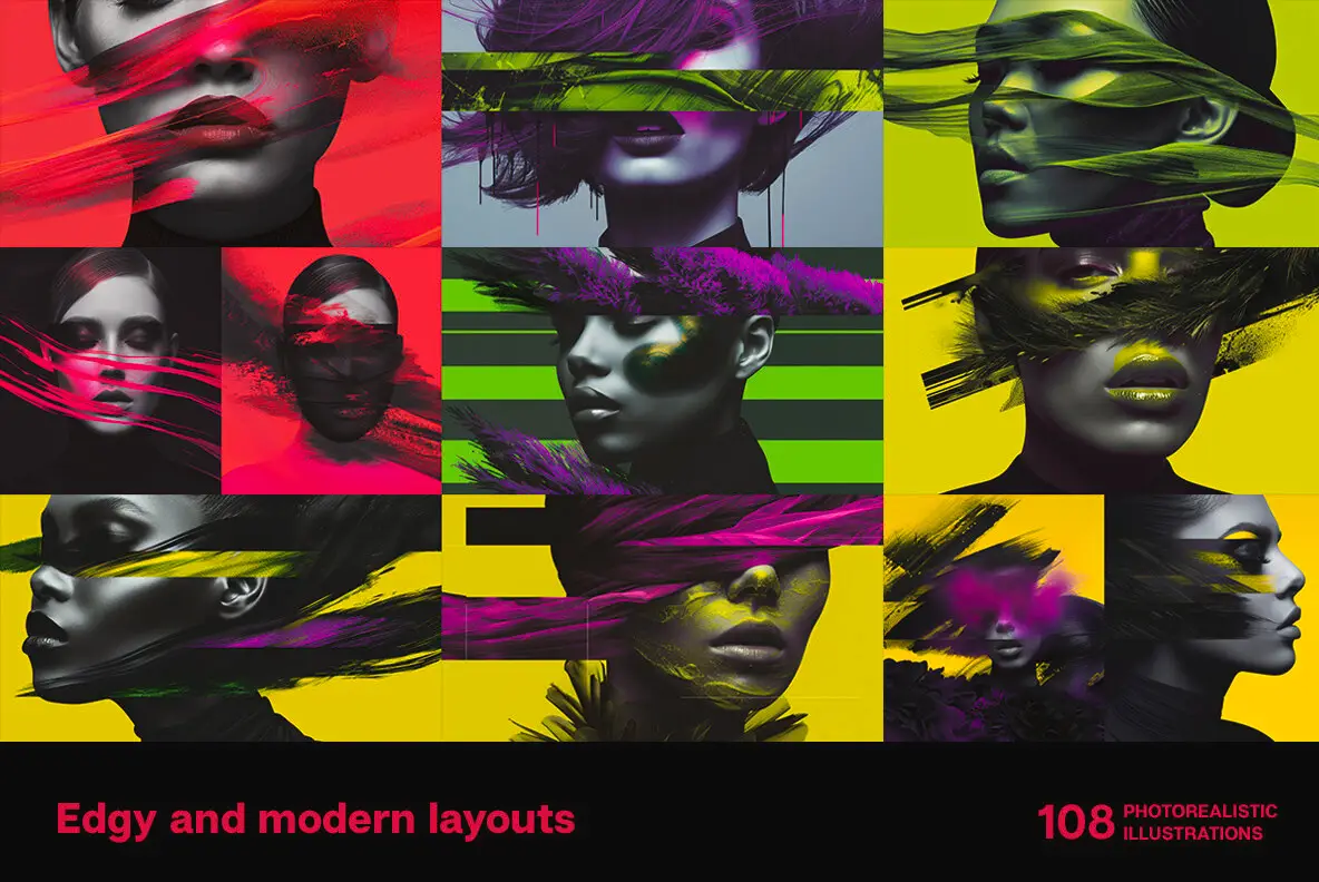 Edgy and modern layouts Graphics - YouWorkForThem