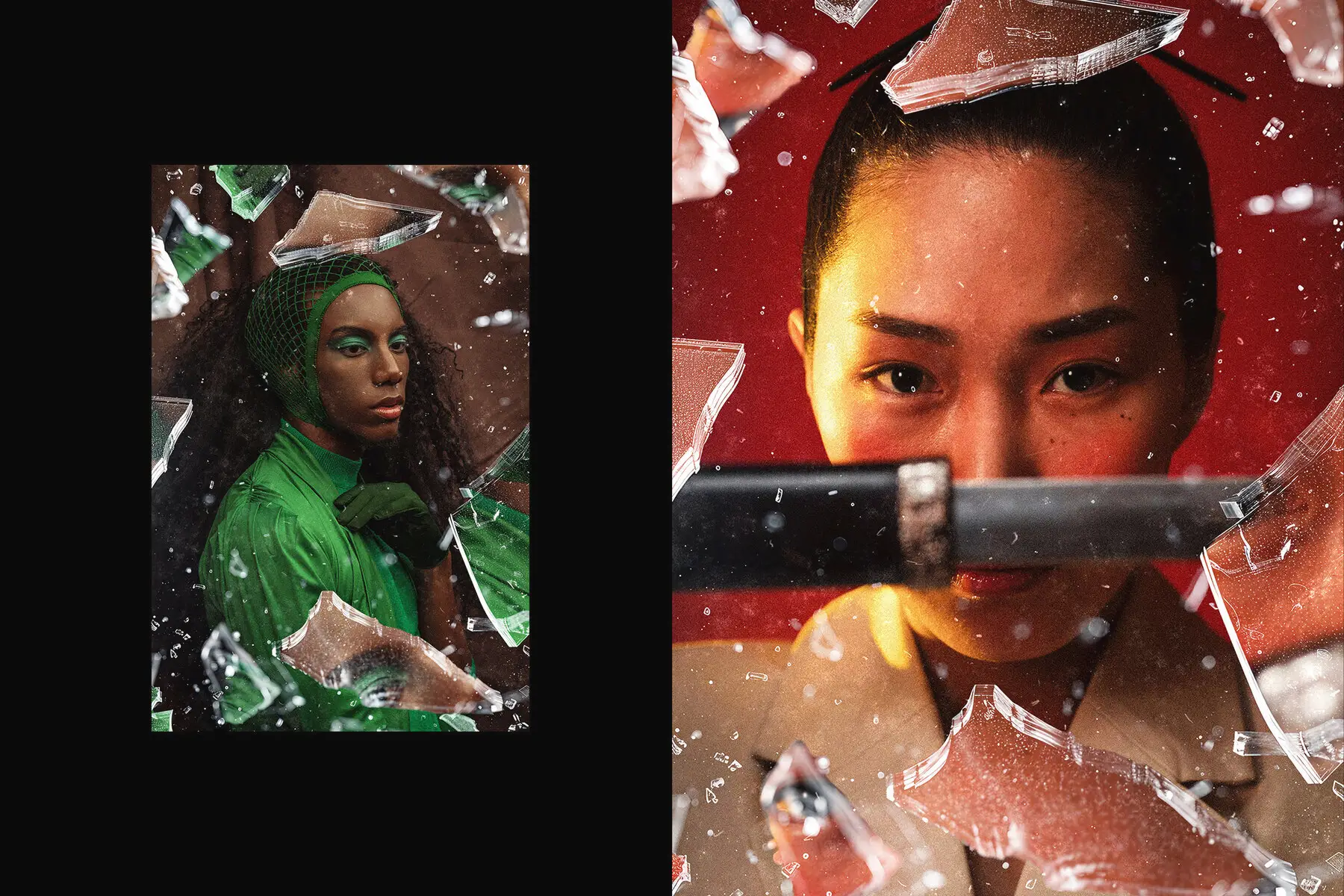 Broken Glass Fragments Photo Effect - YouWorkForThem