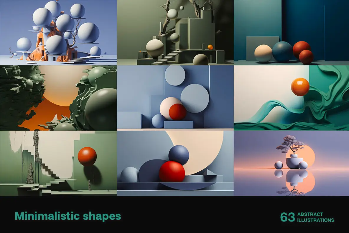 Minimalistic shapes Graphics - YouWorkForThem