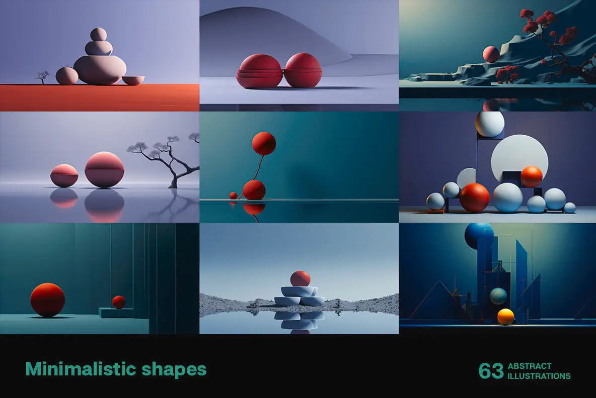 Minimalistic shapes Graphics - YouWorkForThem