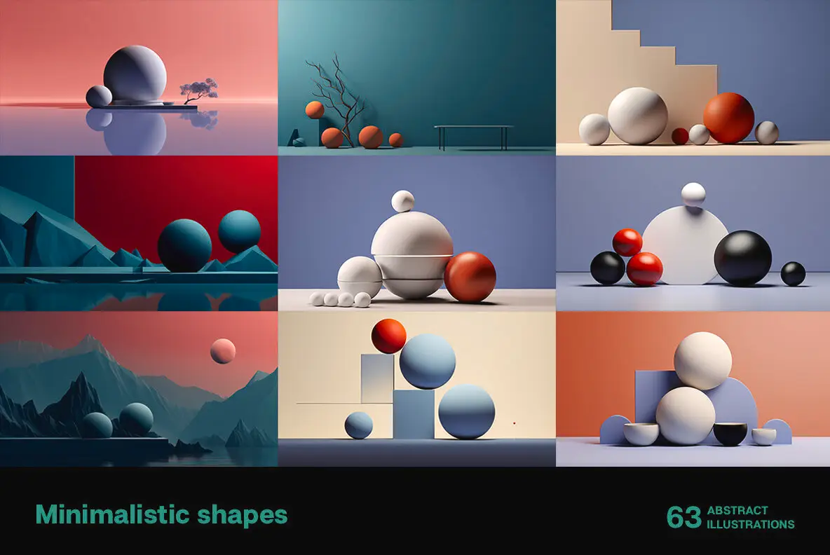 Minimalistic shapes Graphics - YouWorkForThem