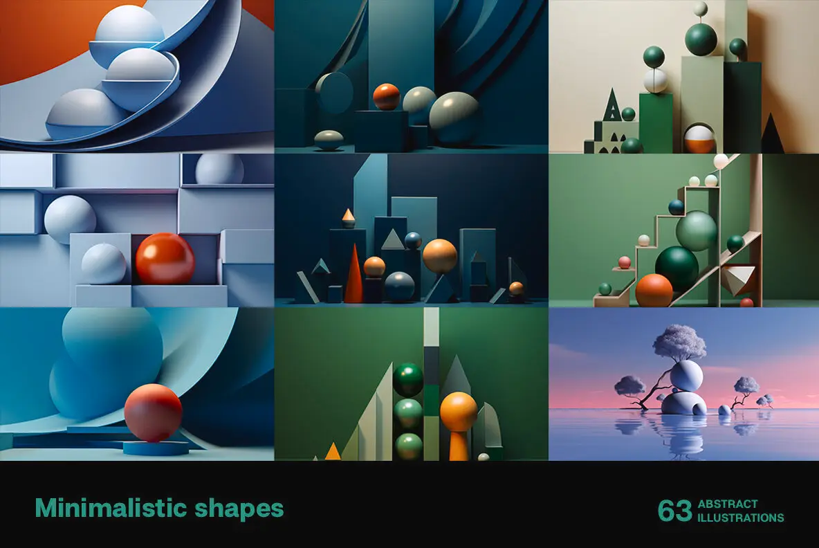 Minimalistic shapes Graphics - YouWorkForThem