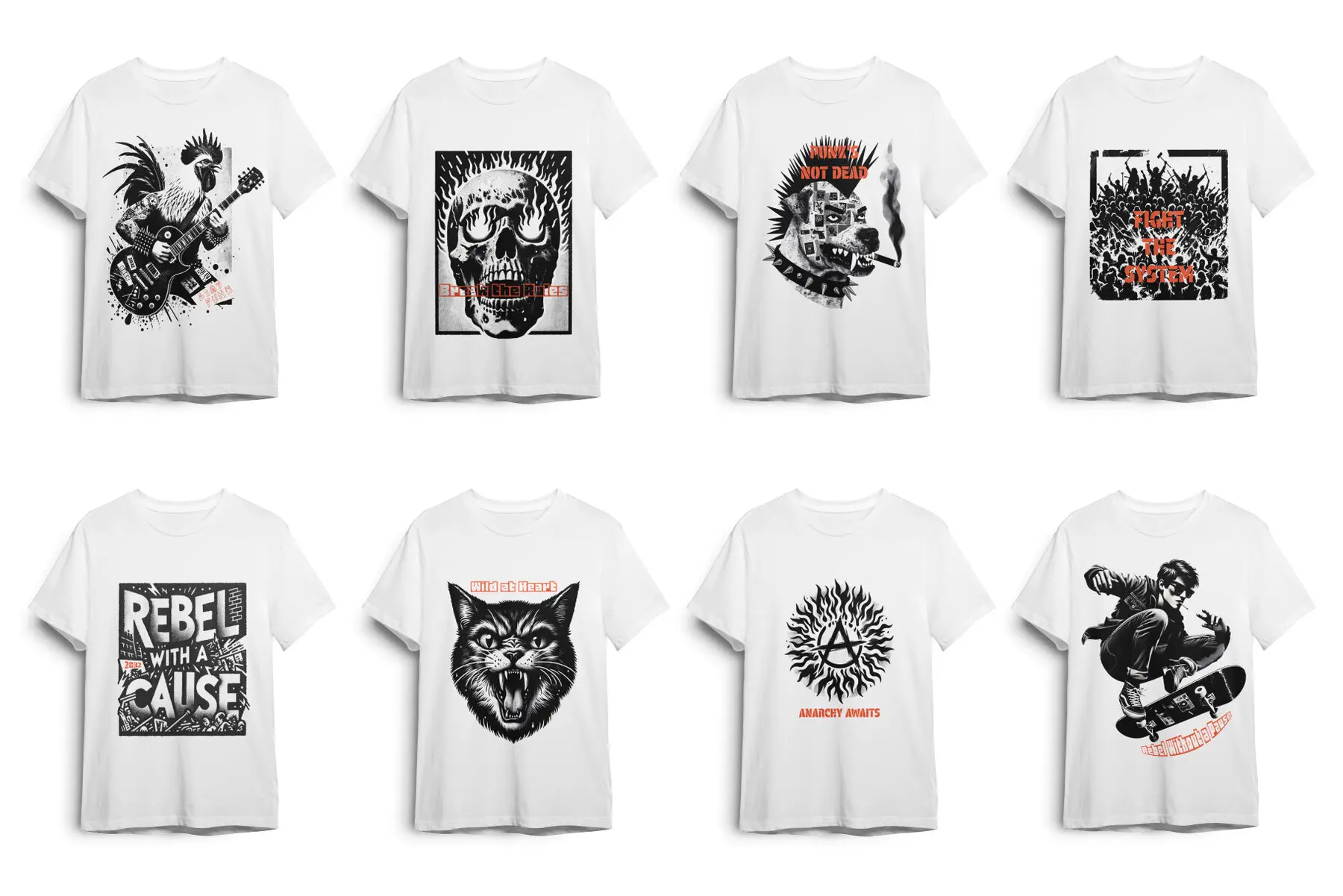 Grunge Punk Prints Graphics - YouWorkForThem