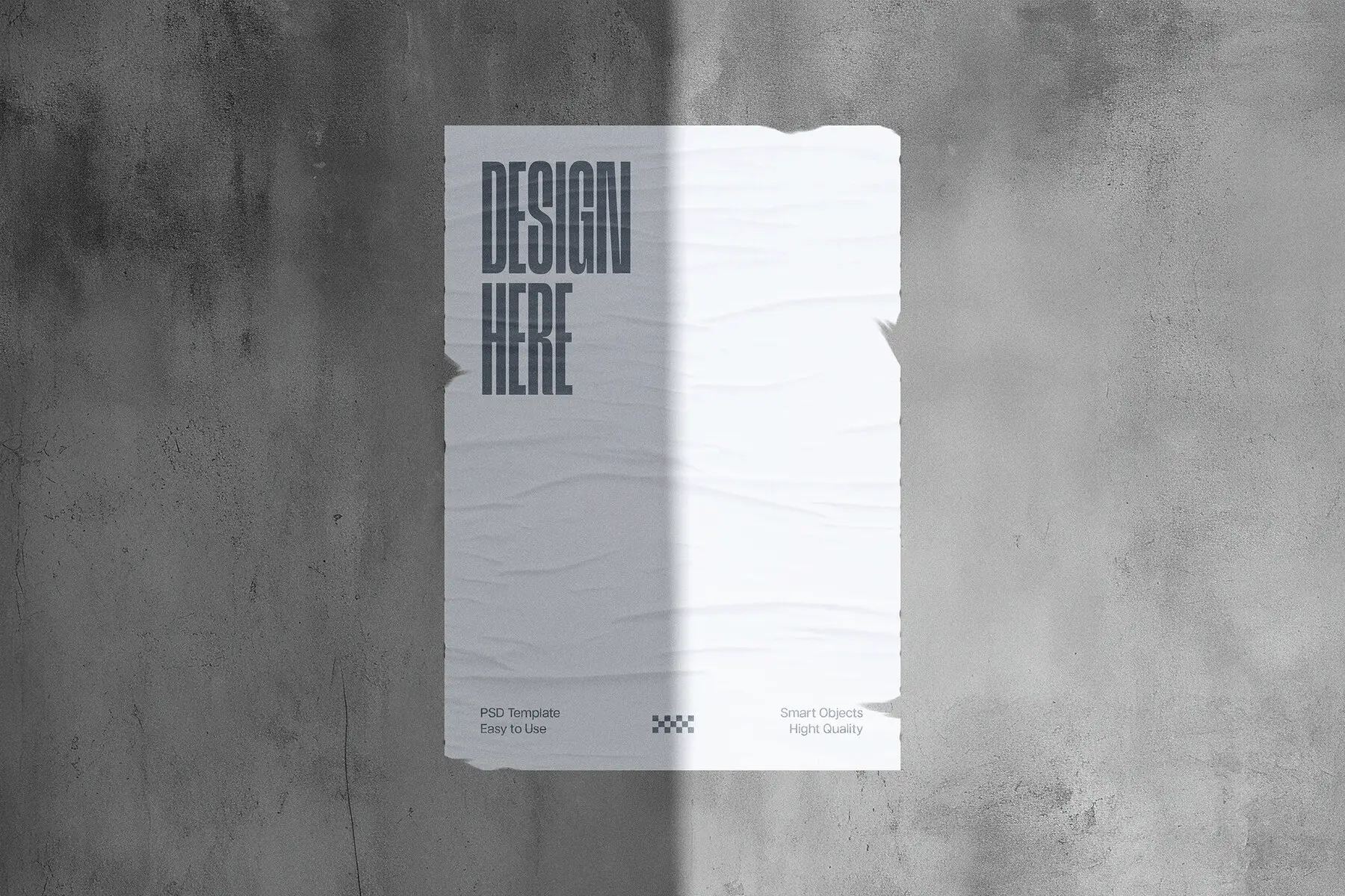 Concrete Wall Poster Mockup Mockups - YouWorkForThem