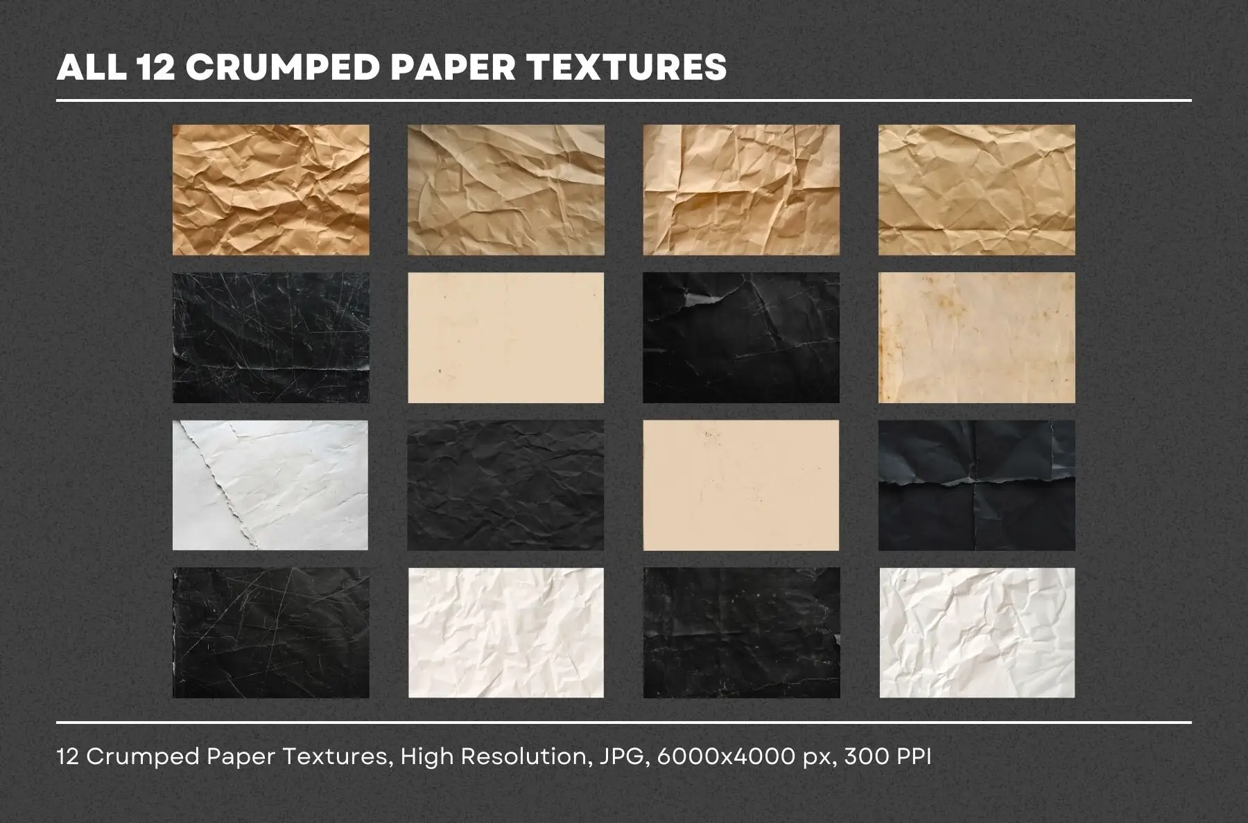 16 Crumpled Paper Textures Graphics - YouWorkForThem