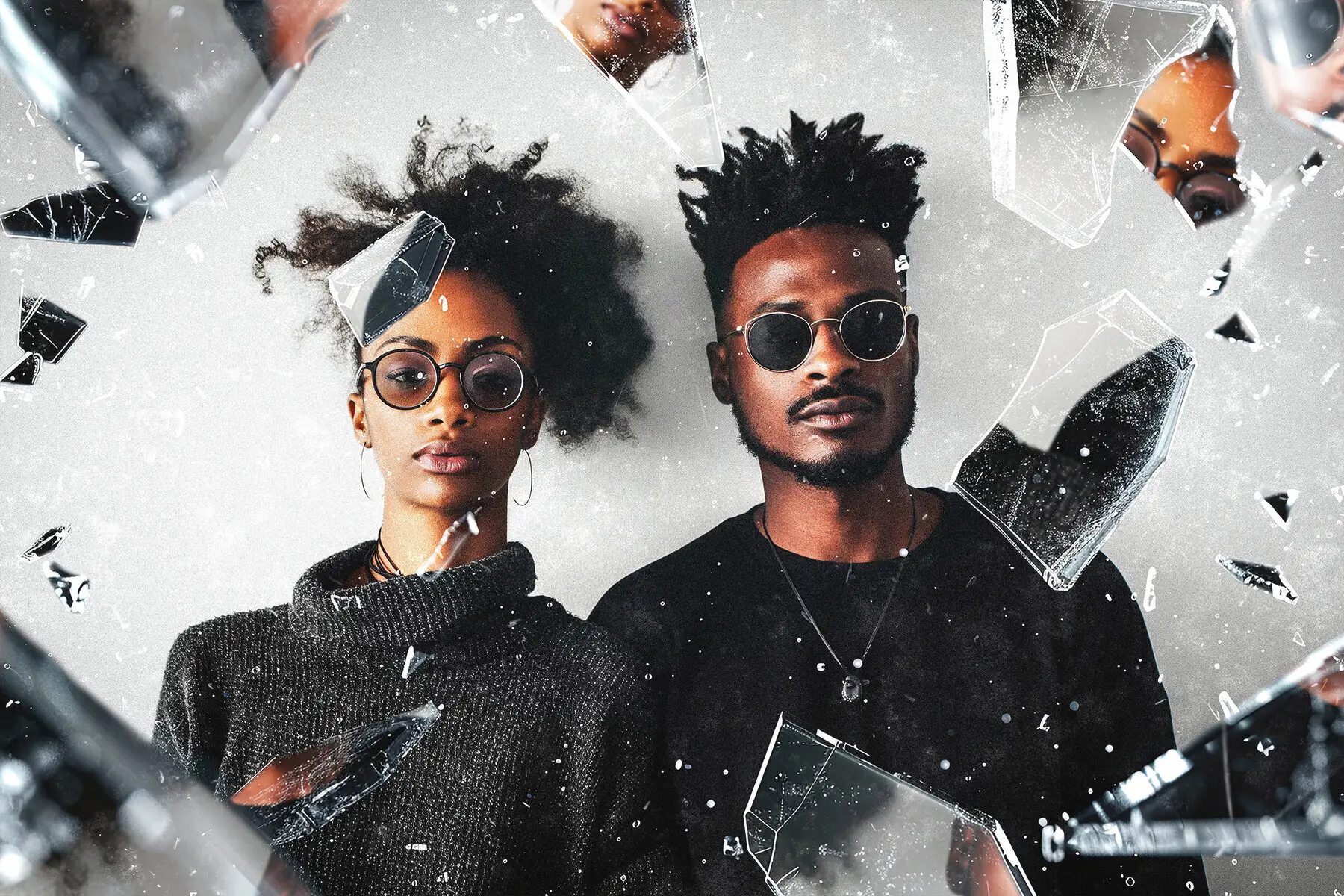 Shattered Glass Pieces Photo Effect - YouWorkForThem