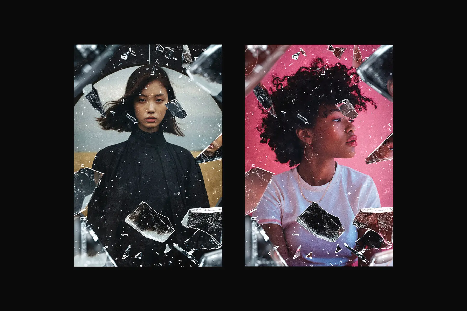Shattered Glass Pieces Photo Effect - YouWorkForThem