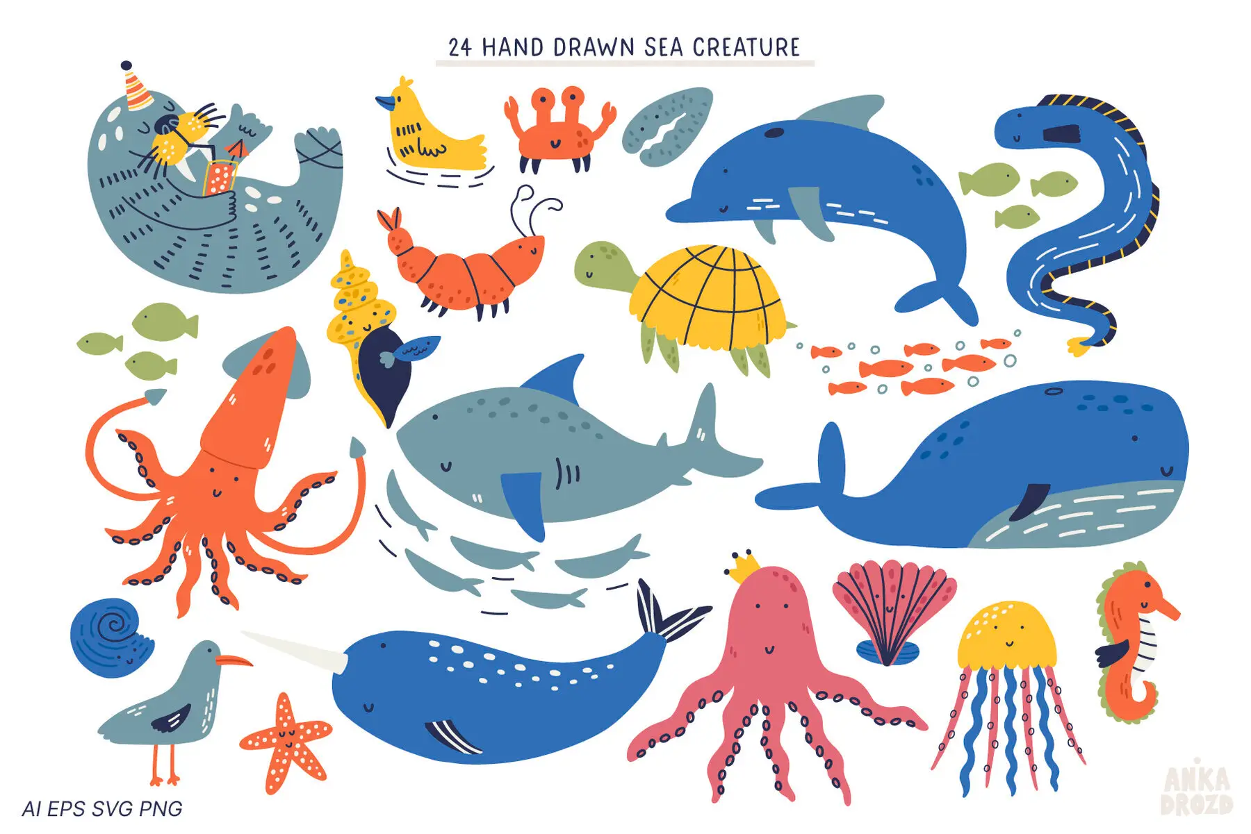 Aquatic Life Graphics - YouWorkForThem