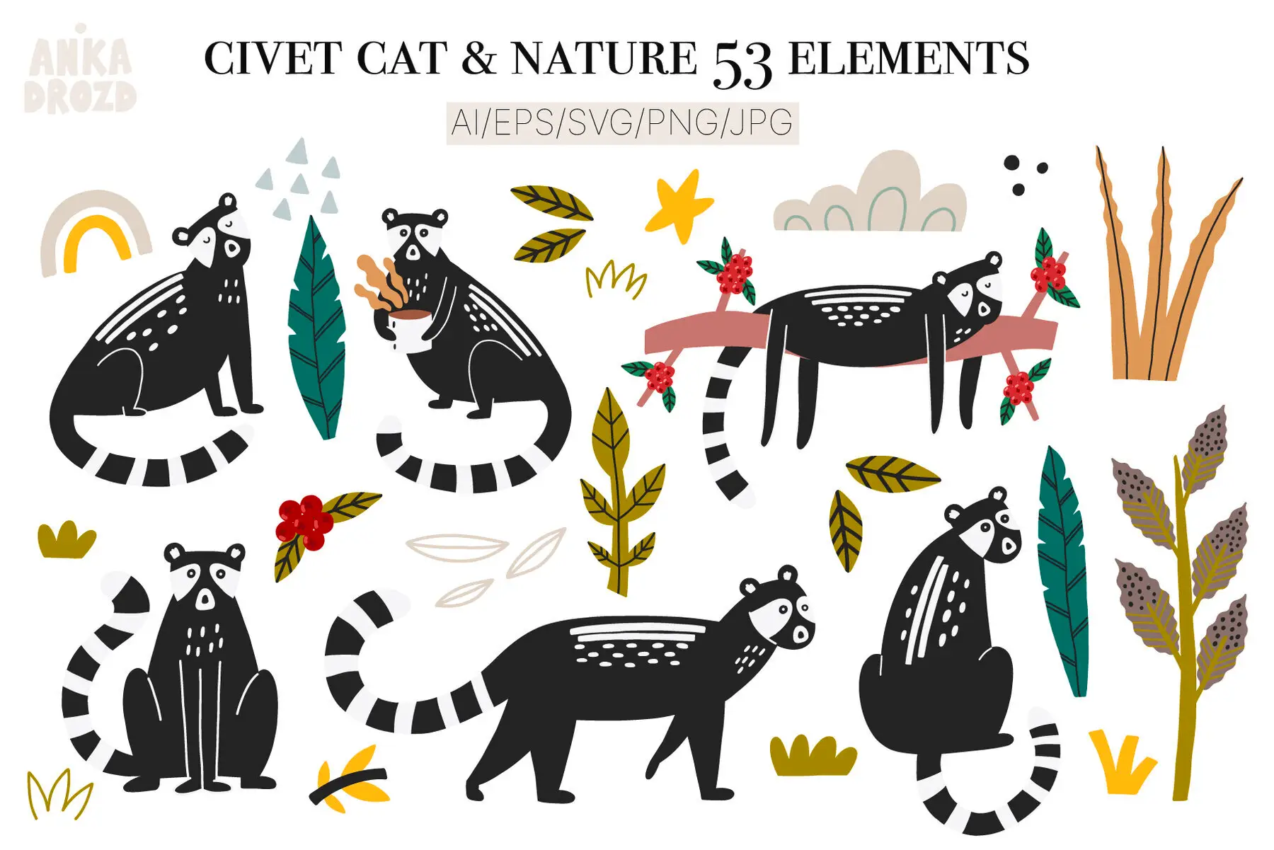 Civet Palm Cat Animals - YouWorkForThem