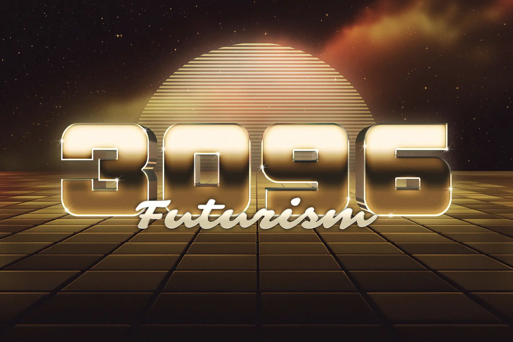 Retrowave Galaxy Text Effect - YouWorkForThem