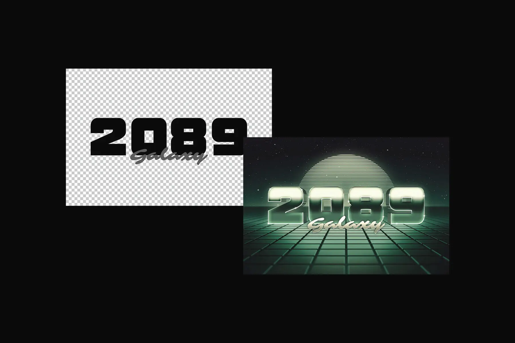 Retrowave Galaxy Text Effect - YouWorkForThem