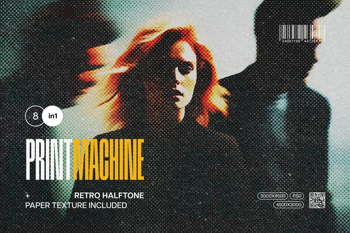 Vintage Halftone Photo Effect - YouWorkForThem