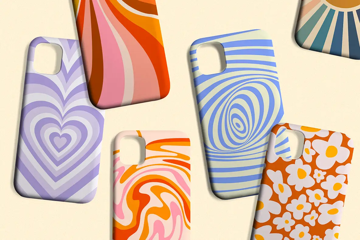 Retro Groovy Hippie Patterns Graphics - YouWorkForThem