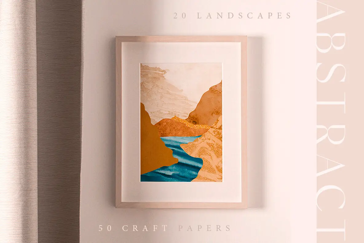 Abstract Landscape Collage Shapes Abstract - YouWorkForThem
