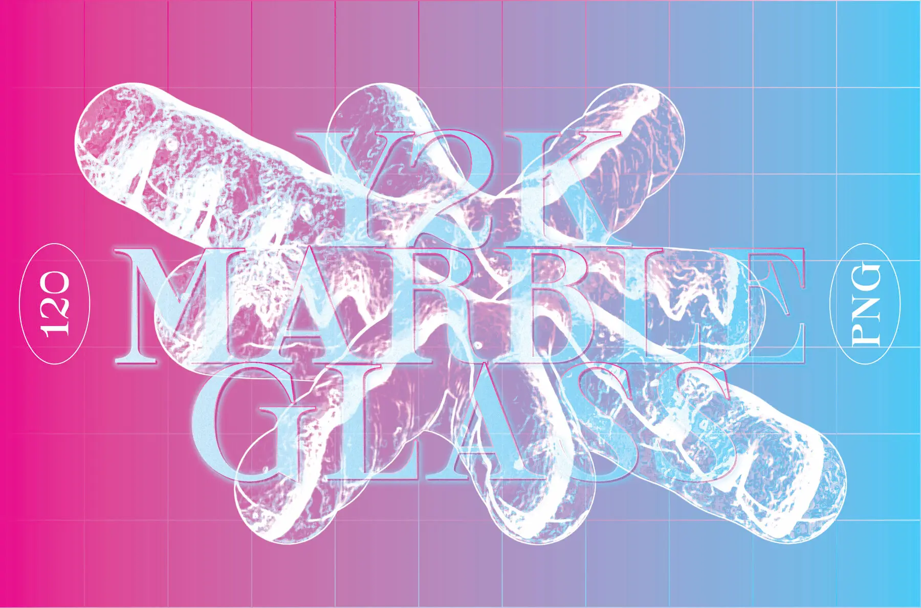 Y2K Marble Glass - Part 1 Graphics - YouWorkForThem