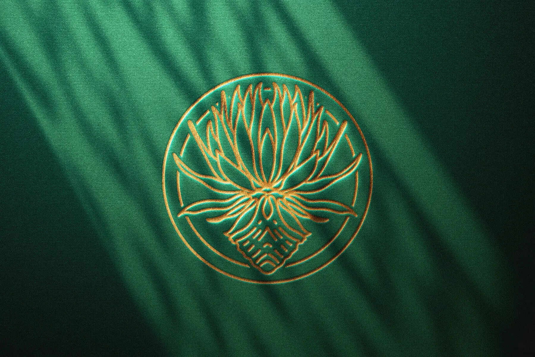 Golden Embossed Logo Text Mockup Graphics - YouWorkForThem