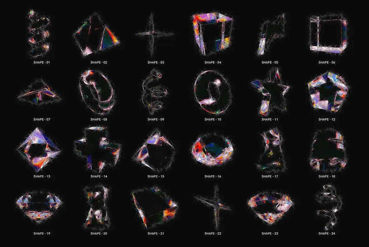 3D Distorted Glass Shapes Graphics - YouWorkForThem