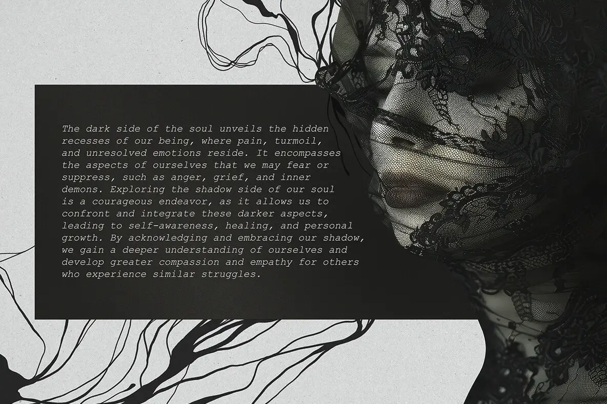 Dark Side Of The Soul Mixed Media Collage Pack Graphics - YouWorkForThem
