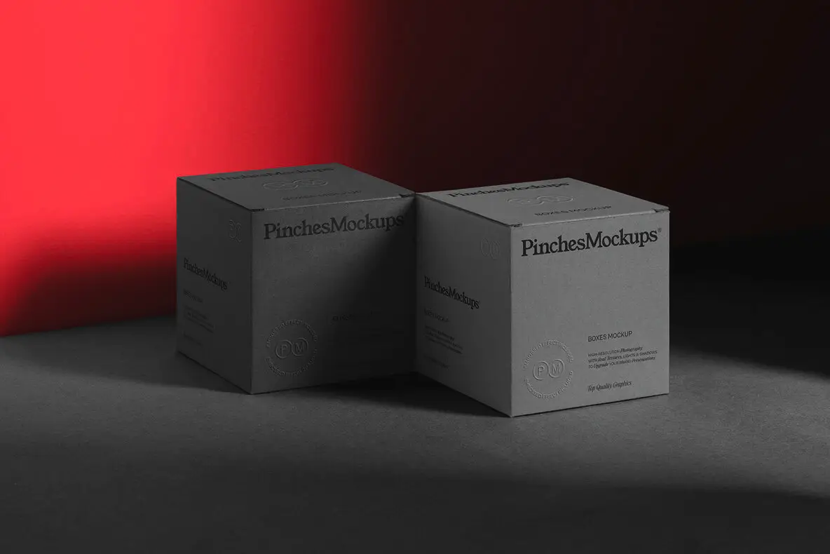 Embossed Boxes Mockup PMBM20 Graphics - YouWorkForThem