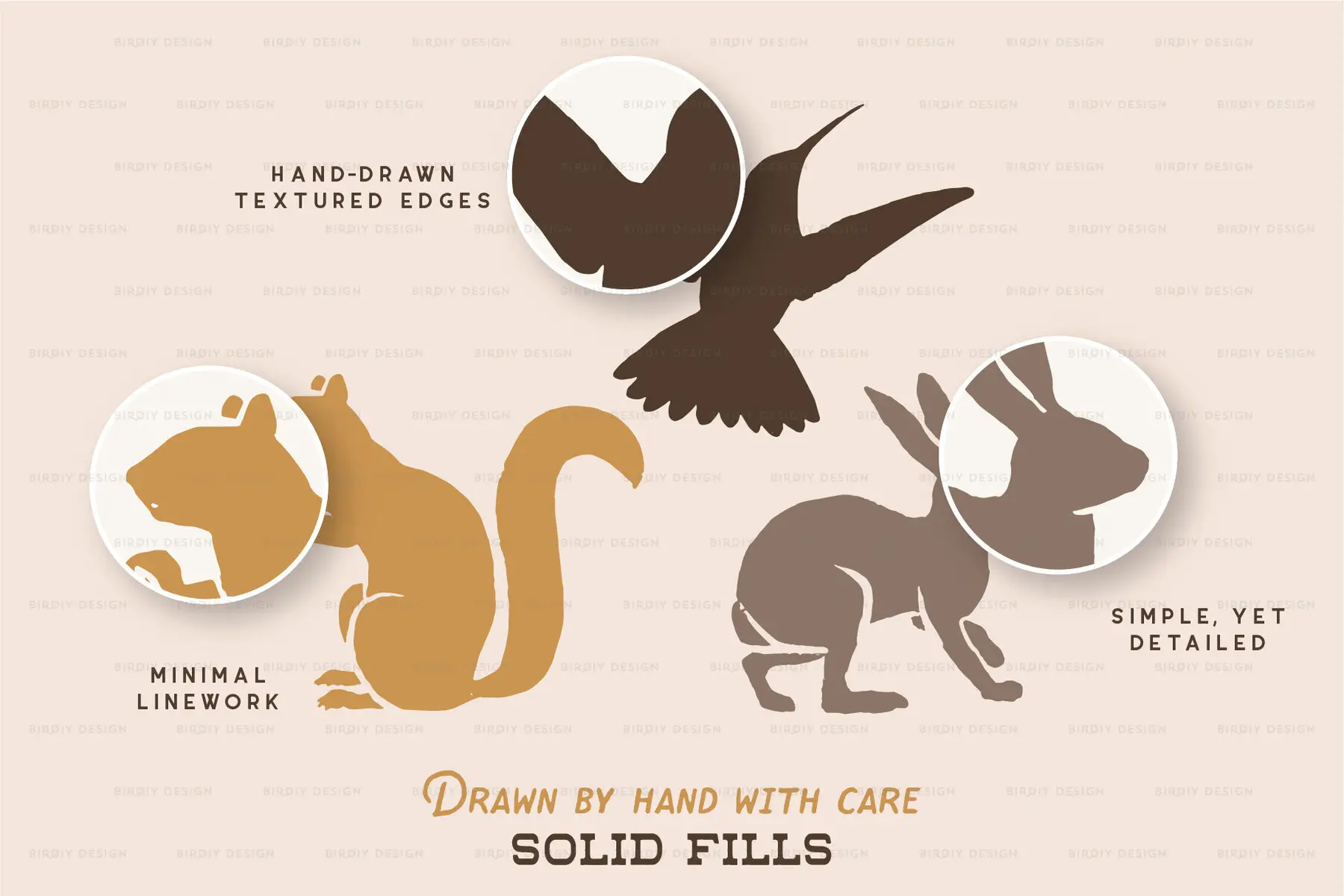Forest Animal Icons Hand Drawn Set Animals - YouWorkForThem