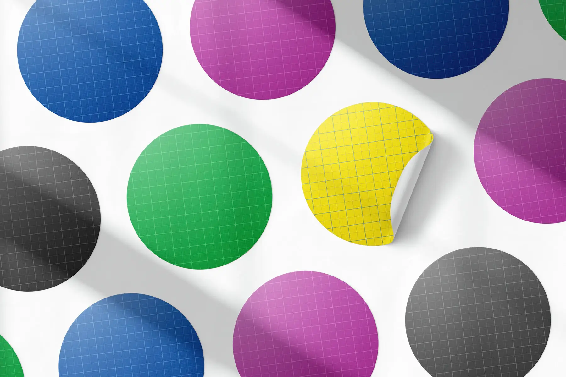 Round Stickers Mockup Set Graphics - YouWorkForThem