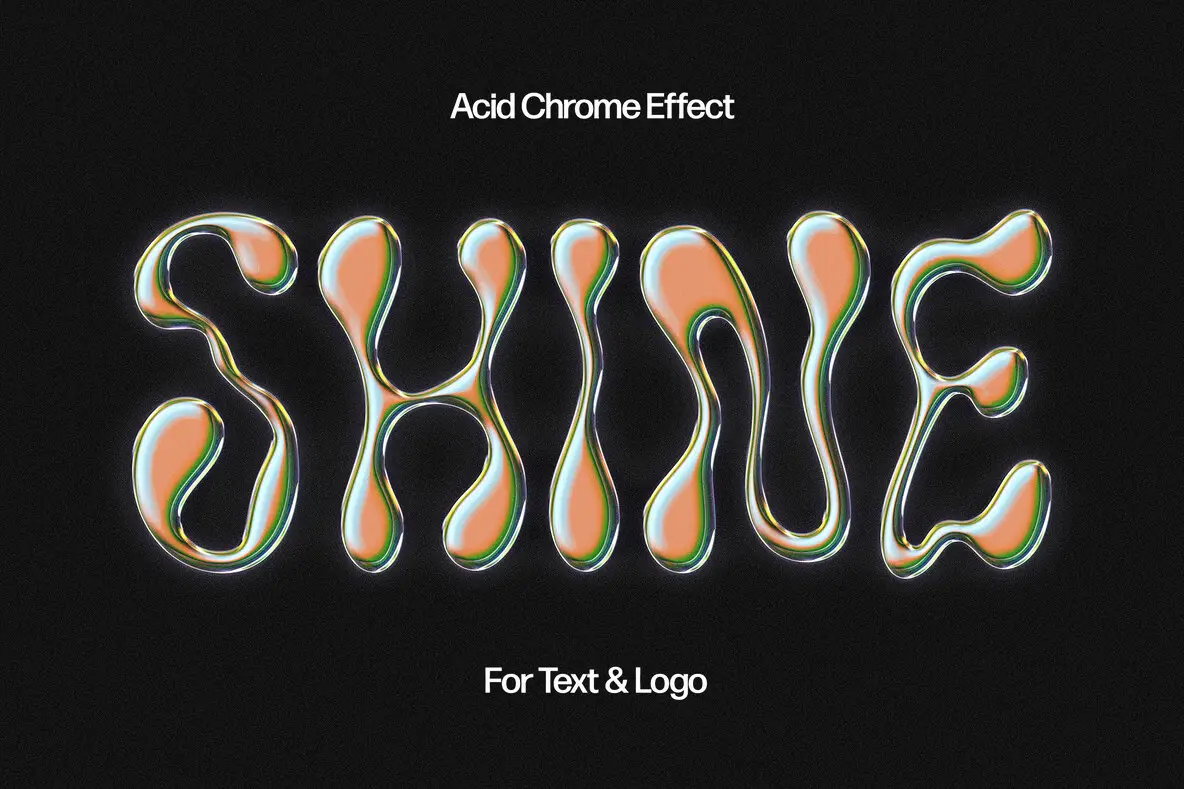 Acid Chromatic Text Logo Effect - YouWorkForThem