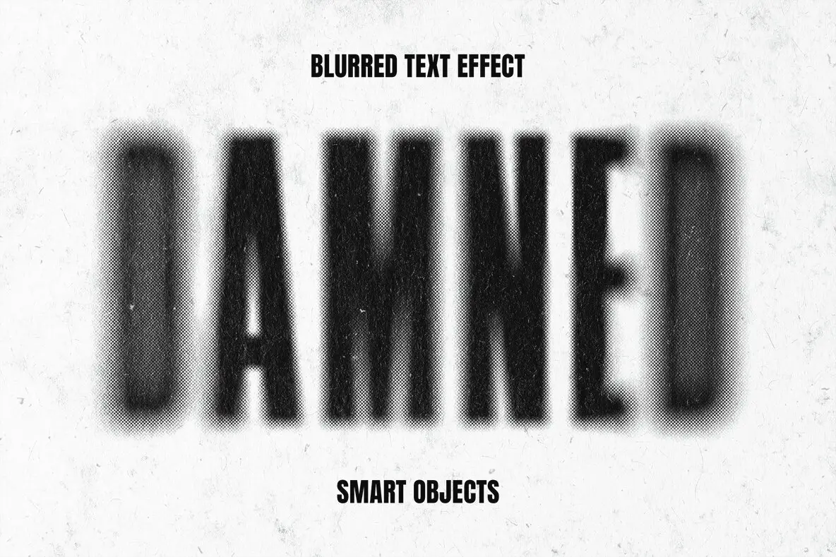 Dust Blurred Halftone Text Effect - YouWorkForThem