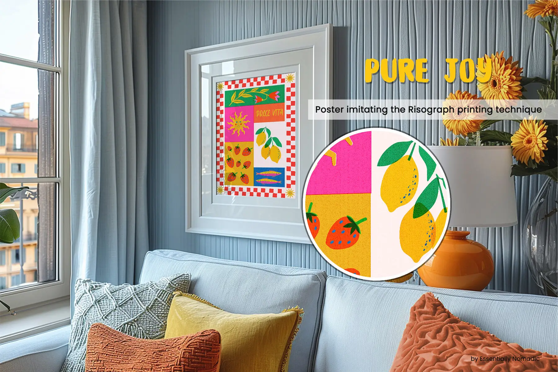 Dolce Vita Joyful Poster and Clipart Collection Graphics - YouWorkForThem