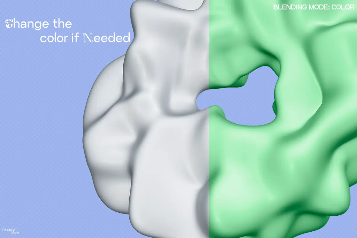 Chrome Meta 3D Abstract Shapes Graphics - YouWorkForThem