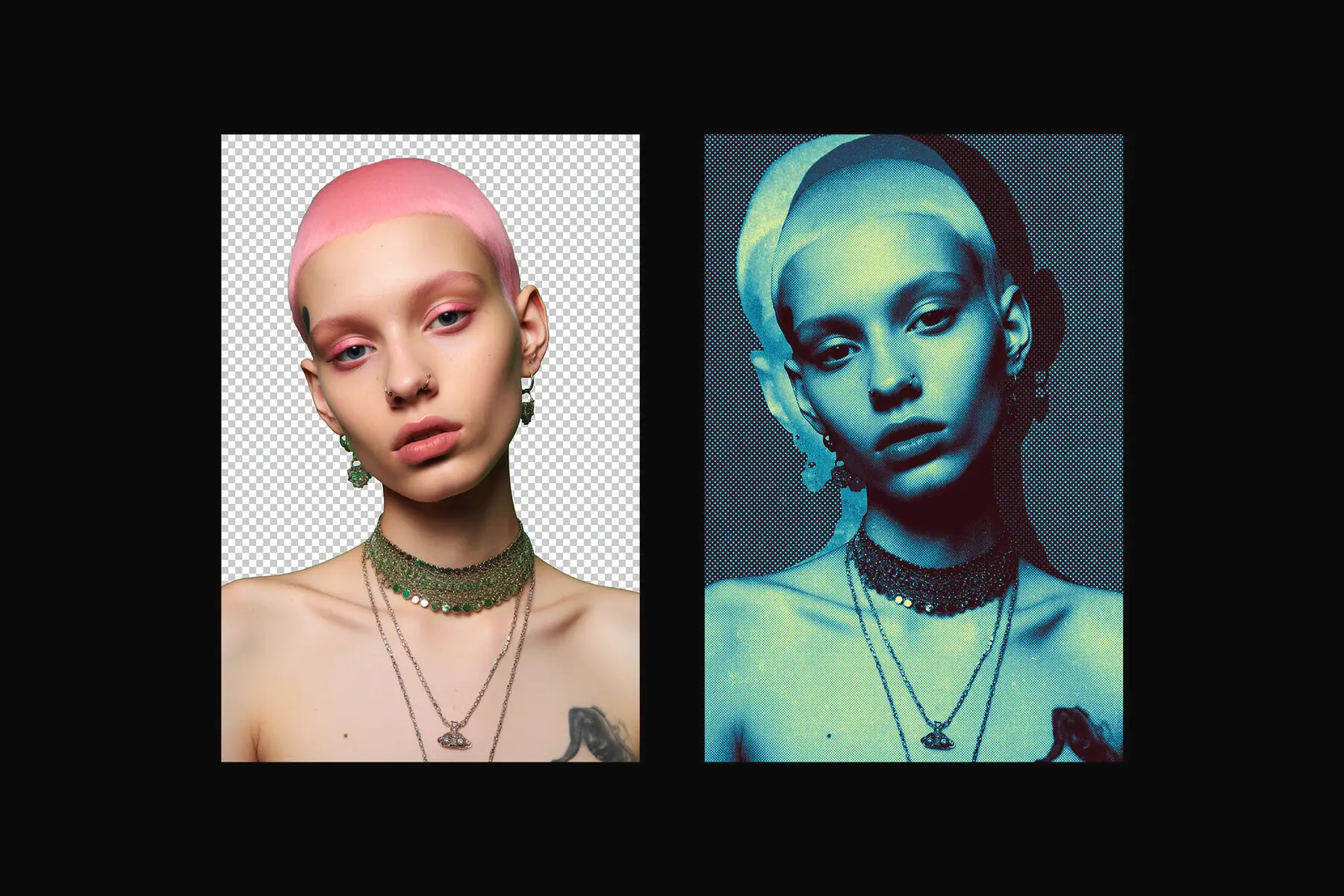 Halftone Printing Photo Effect - YouWorkForThem